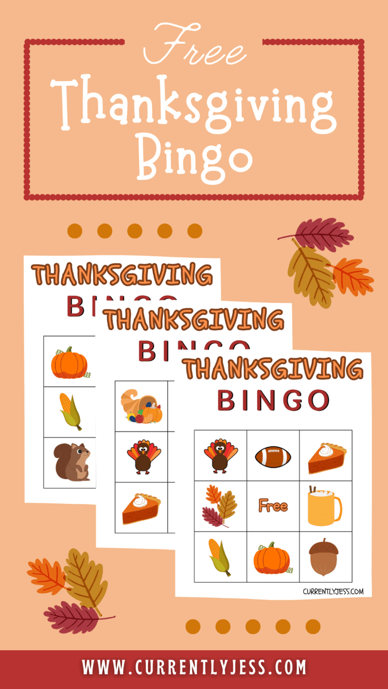 FREE Printable Thanksgiving Bingo for Kids [PDF]