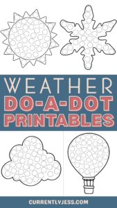 Free Weather Dot Marker Printable for Toddlers & Preschoolers
