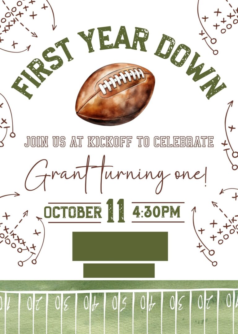 How to Plan a “First Year Down” Football First Birthday Party